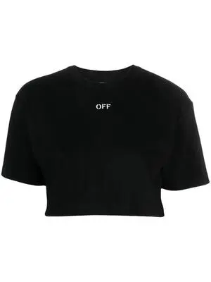 Off-white Drop Shoulder T-shirts For Women