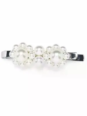 Simone Rocha Pearl-embellished Hair Clip - Silver
