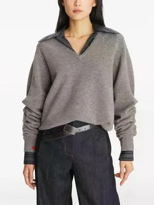 Tory Burch V-neck Wool-blend Sweater