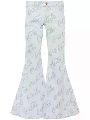 ERL X Coca-cola Jacquard Flared Jeans - Grey