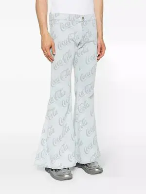 ERL X Coca-cola Jacquard Flared Jeans - Grey