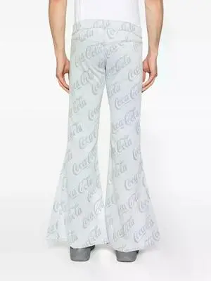ERL X Coca-cola Jacquard Flared Jeans - Grey