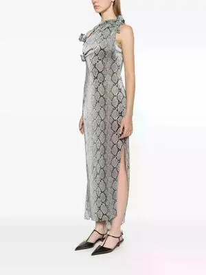 Coperni Snake-print Flower Gown