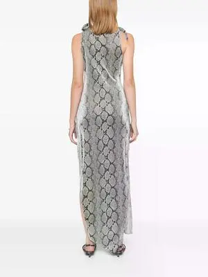Coperni Snake-print Flower Gown