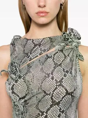 Coperni Snake-print Flower Gown