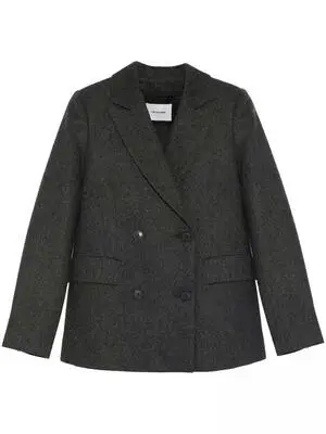 YVES SALOMON Double-breasted Virgin Wool Blazer