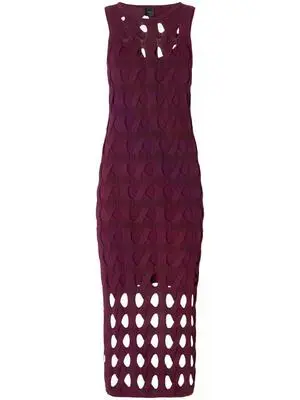 Pinko Cut-out Long Dress - Red