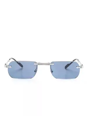 Cartier Rectangle-frame Sunglasses - Grey