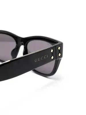 Gucci Rectangle-frame Sunglasses - Black