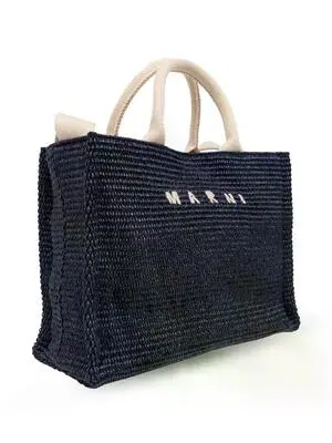 Marni Raffia Effect Tote Bag