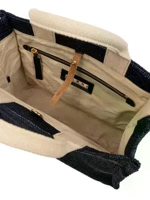 Marni Raffia Effect Tote Bag