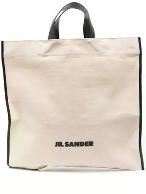 JIL SANDER Logo-print Tote Bag - Neutrals