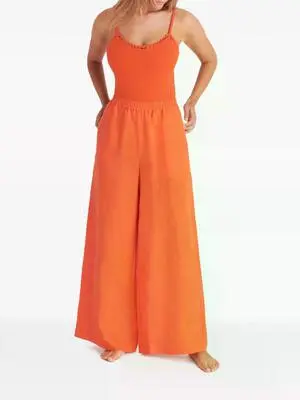 ERES Wide-leg Linen Trousers - Orange