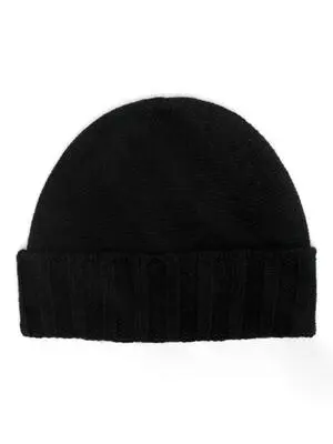 DRUMOHR Knitted Cashmere Beanie - Black