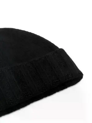 DRUMOHR Knitted Cashmere Beanie - Black