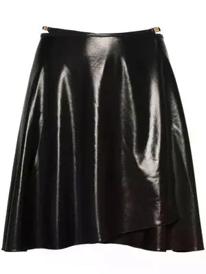 Versace Lamé-effect Wrap Miniskirt With Greca Detailing