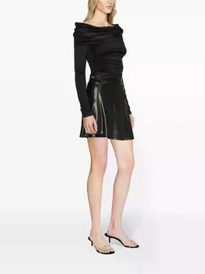 Versace Lamé-effect Wrap Miniskirt With Greca Detailing