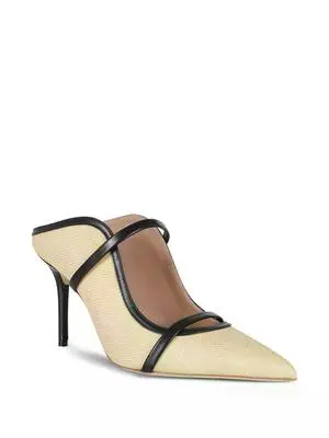MALONE SOULIERS 85mm Maureen Heeled Mules - Neutrals