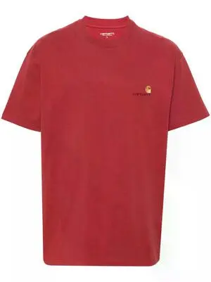 Carhartt Work In Progress American Script Organic Cotton T-shirt - Red