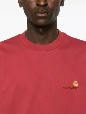 Carhartt Work In Progress American Script Organic Cotton T-shirt - Red