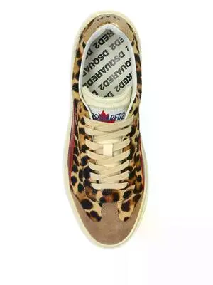 Dsquared2 Leopard-print Leather Sneakers