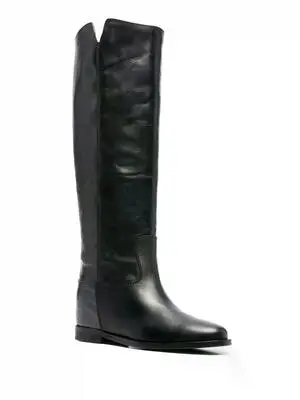 VIA ROMA 15 Knee High Flat Leather Boots