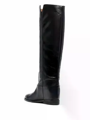 VIA ROMA 15 Knee High Flat Leather Boots
