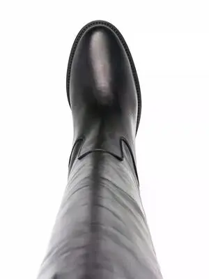 VIA ROMA 15 Knee High Flat Leather Boots