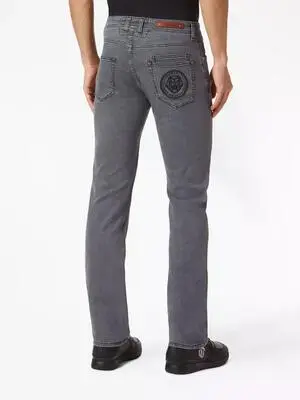 BILLIONAIRE Logo-embroidered Straight-leg Jeans