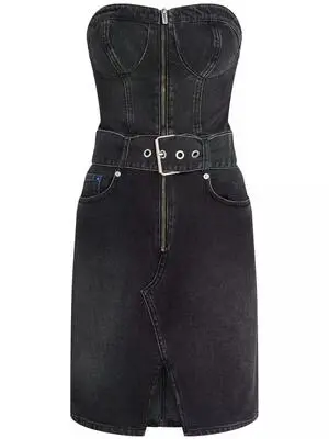 Karl Lagerfeld Bandeau Denim Dress - Black