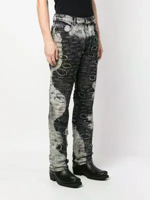 Givenchy Distressed-effect Straight-leg Trousers