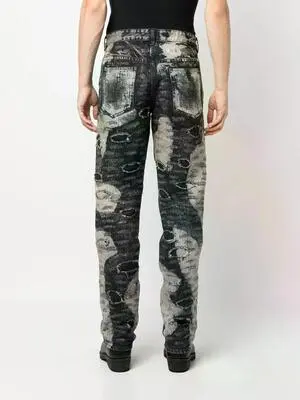 Givenchy Distressed-effect Straight-leg Trousers