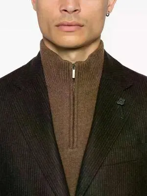 LARDINI Striped Suit - Brown