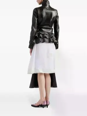 Prada Prince Of Wales Check Wool Twill Skirt