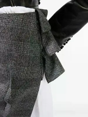 Prada Prince Of Wales Check Wool Twill Skirt