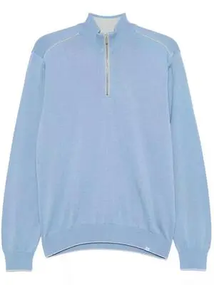 Paul & Shark Half-zip Polo Shirt - Blue