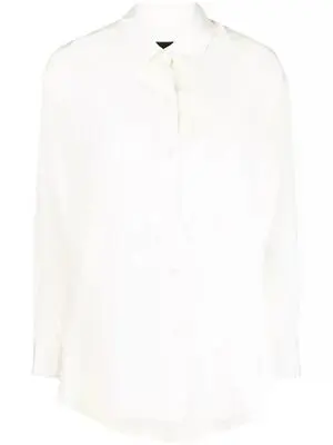 NILI LOTAN Sheer Silk Long-sleeved Shirt