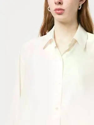 NILI LOTAN Sheer Silk Long-sleeved Shirt