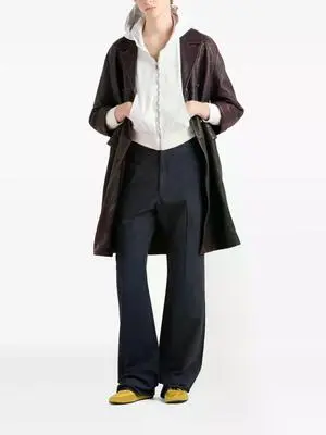 Prada Leather Zip-up Hoodie