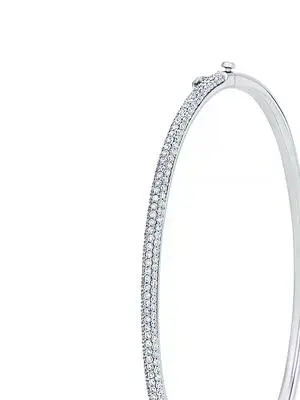 Kwiat 18kt White Gold Diamond Three-row Slim Bangle