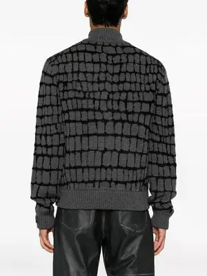 Versace Crocodile-jacquard Zip-up Sweatshirt