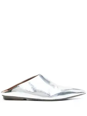 Marsèll Marsèll Pointed-Toe Leather Mules Silver