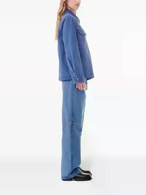 GANNI Striped Denim Jacket