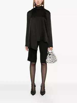 Magda Butrym Silk Satin Blouse With Sash Detail