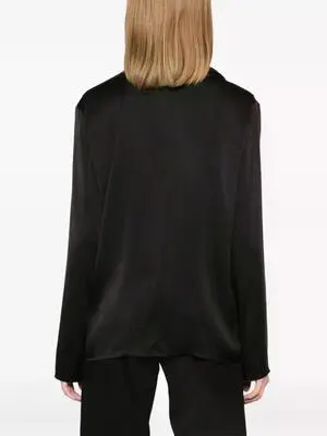 Magda Butrym Silk Satin Blouse With Sash Detail