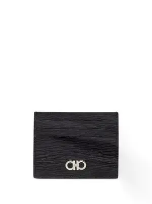 FERRAGAMO Gancini Two-tone Cardholder - Black