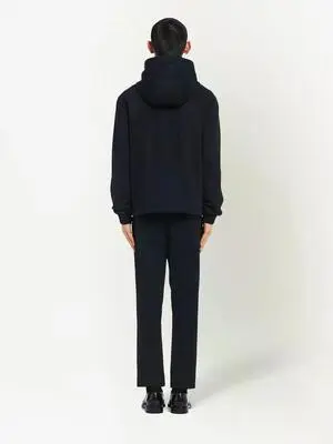Prada Zip-front Wool Hoodie