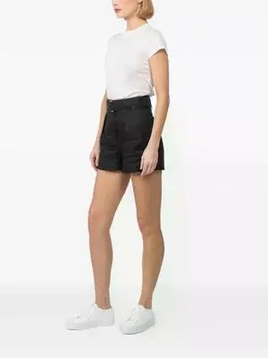 HEVRON Linen Box-pleat Shorts