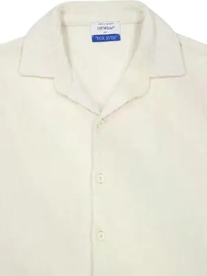 Off-White Logo Terry Bowling Shirt - Neutrals