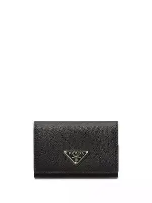 Prada Triangle-logo Leather Cardholder - Black